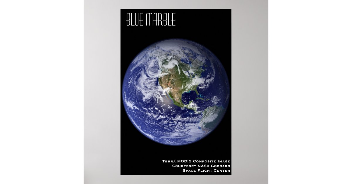 Blue Marble Poster | Zazzle