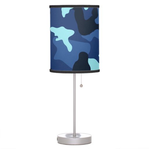 Blue Marine Army Camo Camouflage Pattern Table Lamp Zazzle
