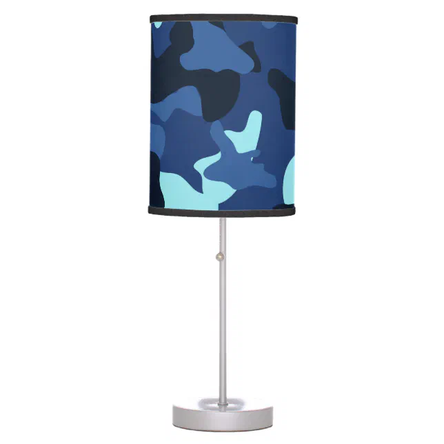 Blue Marine Army Camo Camouflage Pattern Table Lamp Zazzle