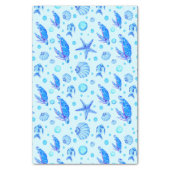 Blue Marine Life - Turtles, Fish and Seashells Tissue Paper | Zazzle