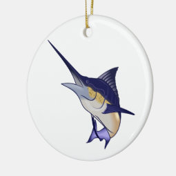 Blue Marlin Ceramic Ornament | Zazzle