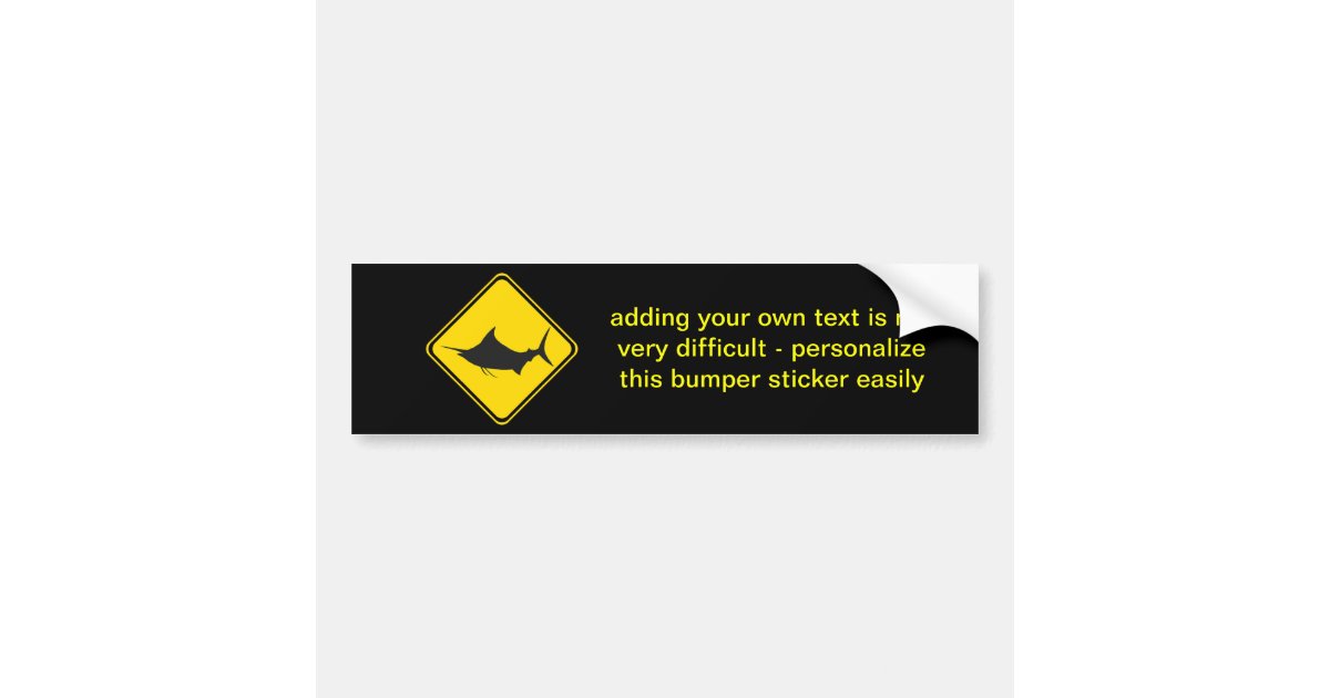 Blue Marlin Crossing! Bumper Sticker | Zazzle