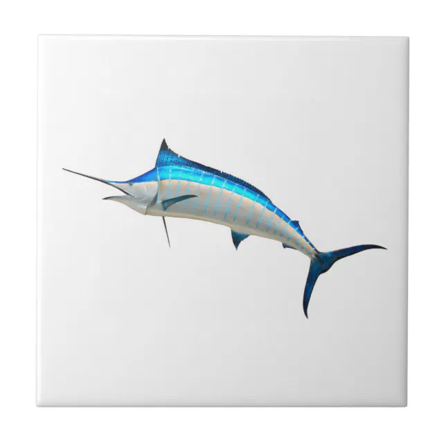 Blue Marlin Game Fish Ceramic Tile | Zazzle