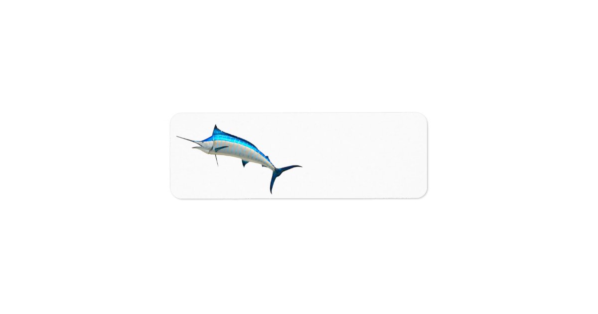 Blue Marlin Game Fish Label | Zazzle