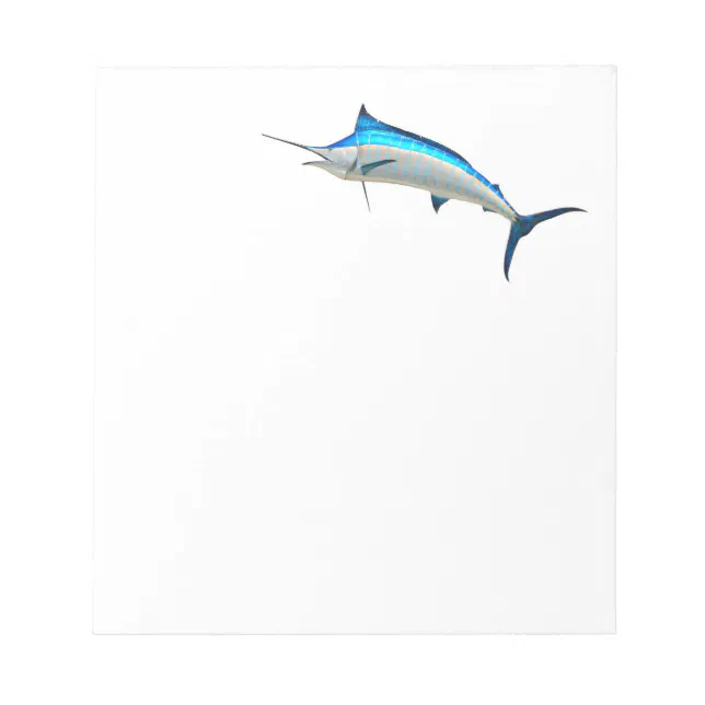 Blue Marlin Game Fish Notepad | Zazzle