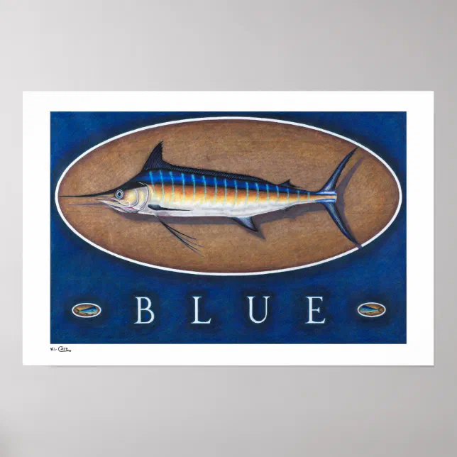 Blue Marlin Posters, Prints and Frames | Zazzle