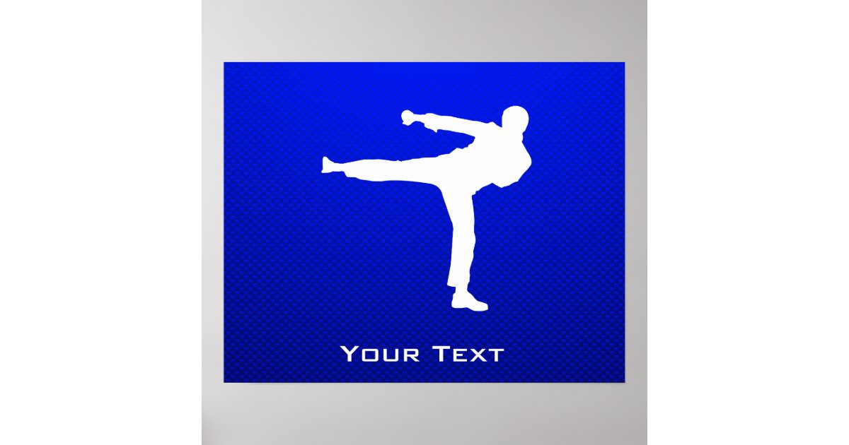 Blue Martial Arts Poster | Zazzle