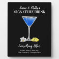 Blue Martini • PERSONALIZE this Signature Drink Pl Plaque | Zazzle