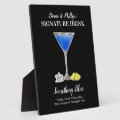Blue Martini • PERSONALIZE this Signature Drink Pl Plaque | Zazzle