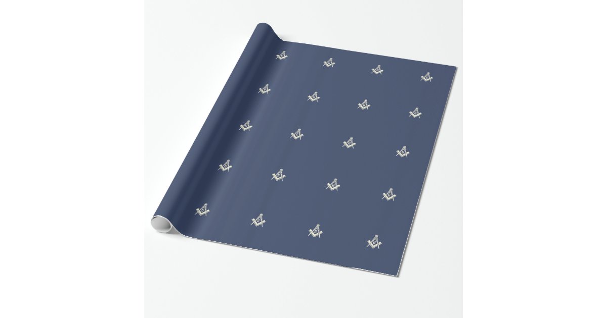 Blue Masonic Wrapping Paper | Zazzle
