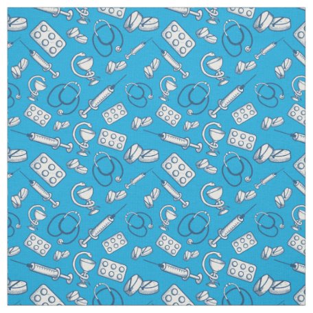 Medical Icon Pattern Fabric | Zazzle
