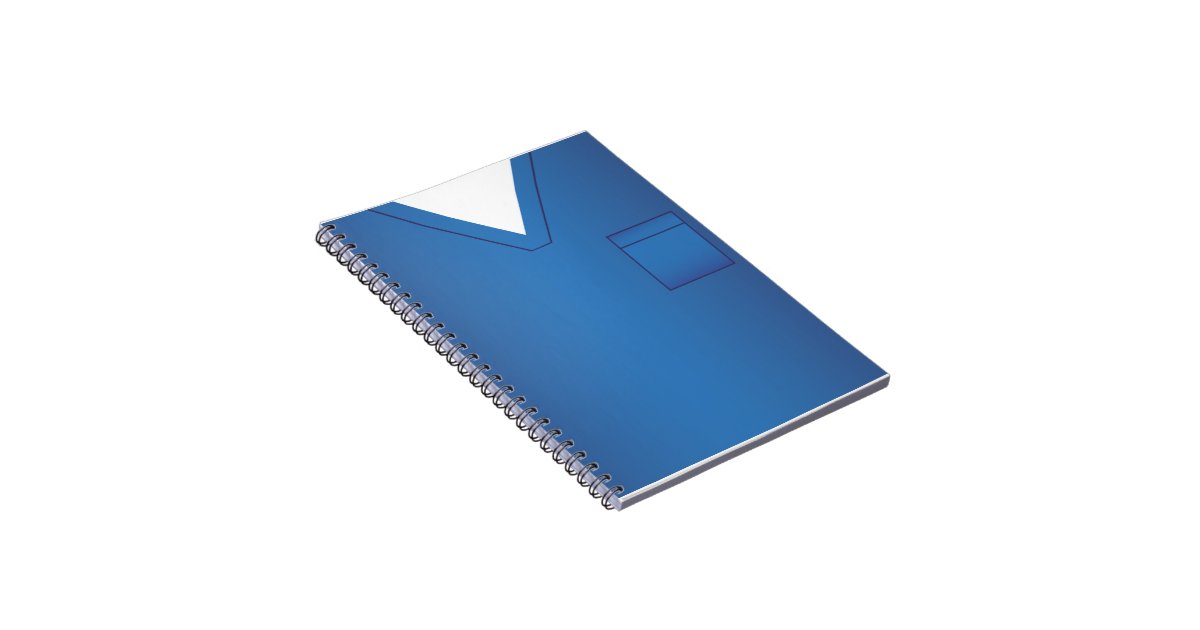 Blue Medical Scrubs Uniform Notebook | Zazzle