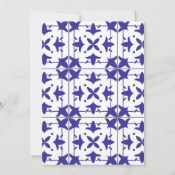 Blue Mediterranean Tile Lemon Bridal Shower Invitation | Zazzle