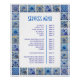 Blue Mediterranean Tiles Frame Price List Poster | Zazzle
