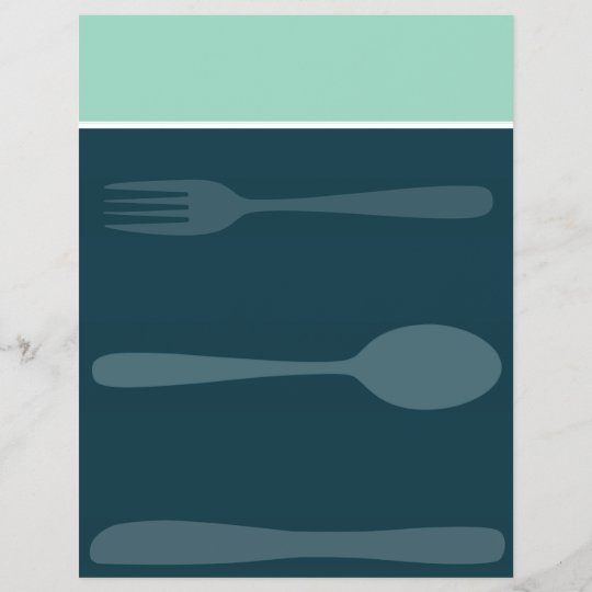 Blue Menu template | Zazzle.com