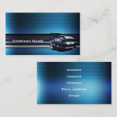 Blue Metal Mustang Car Business Card | Zazzle