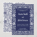 Blue Mexican Talavera wedding invitation | Zazzle