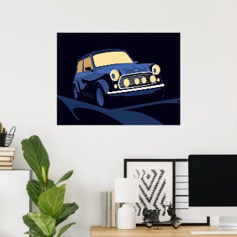Blue Mini Poster | Zazzle