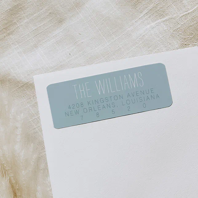 Blue Minimalist Return Address Labels | Zazzle