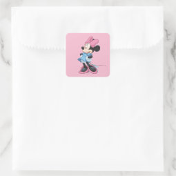 Blue Minnie | Hands on Hips Square Sticker | Zazzle
