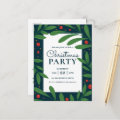 Blue Mistletoe | Holiday Party Invitation | Zazzle
