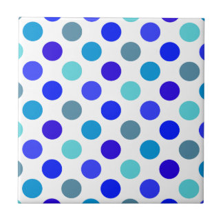 Blue Polka Dots Ceramic Tiles | Zazzle