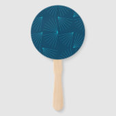 Blue, modern, simple light celebration concept hand fan | Zazzle