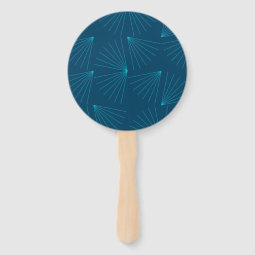 Blue, modern, simple light celebration concept hand fan | Zazzle