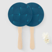 Blue, modern, simple light celebration concept hand fan | Zazzle