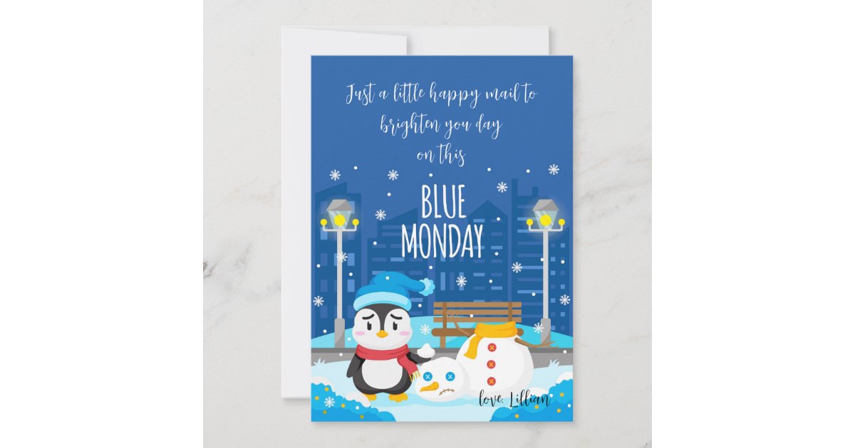 Blue Monday Greeting Card | Zazzle