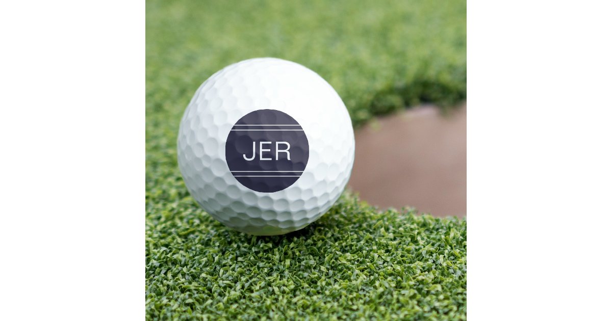 Blue Monogrammed Initial Personalized Golfer Golf Balls | Zazzle