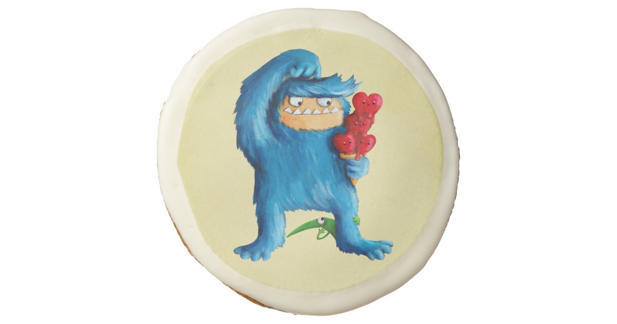 Blue Monster Ice Cream Sugar Cookie | Zazzle