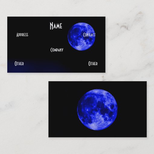 Blue Moon Business Card | Zazzle
