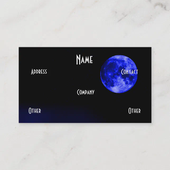 Blue Moon Business Card | Zazzle