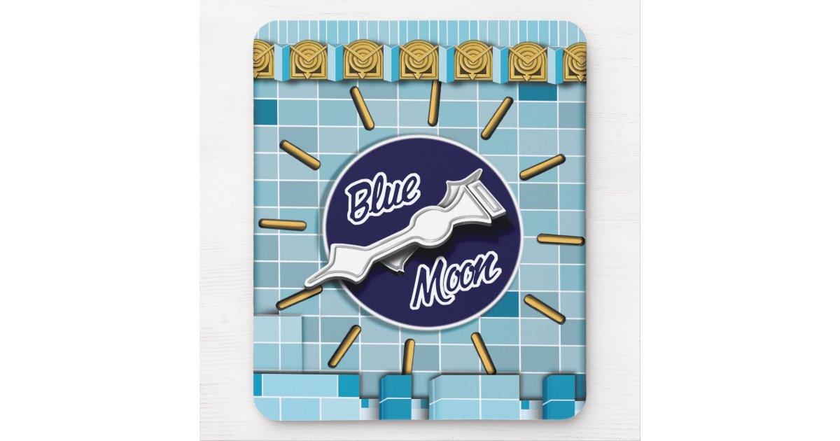 Blue Moon Clock Tower Mouse Pad | Zazzle