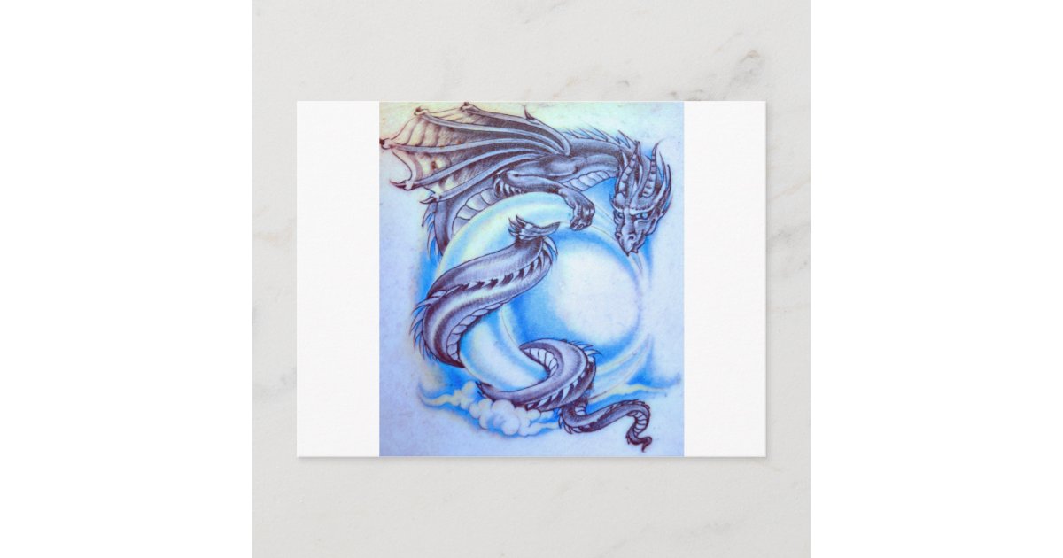 Blue Moon Dragon Postcard | Zazzle