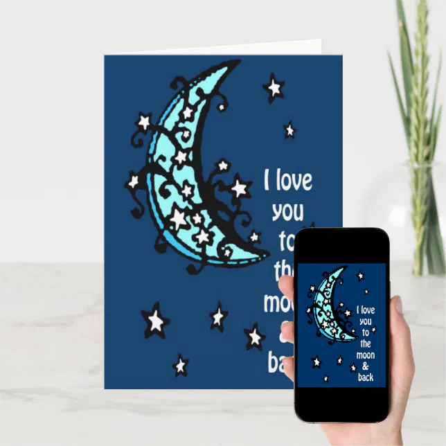 Blue Moon Greeting Card | Zazzle