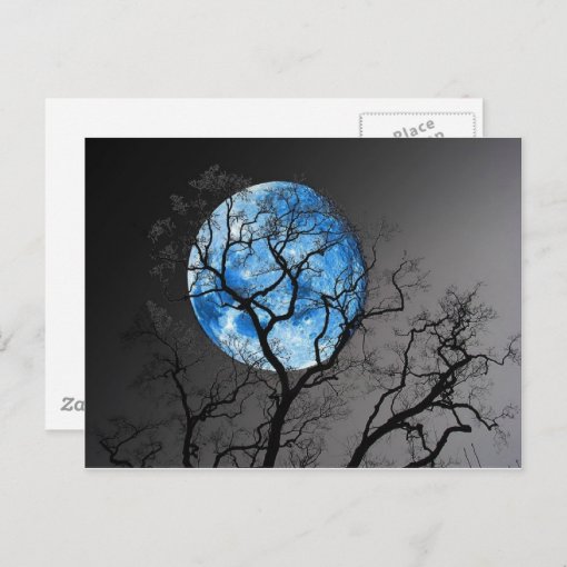 BLUE MOON POSTCARD | Zazzle