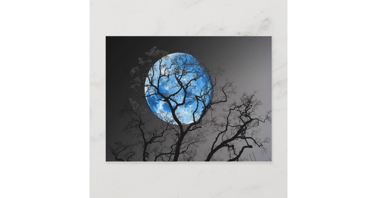 BLUE MOON POSTCARD | Zazzle