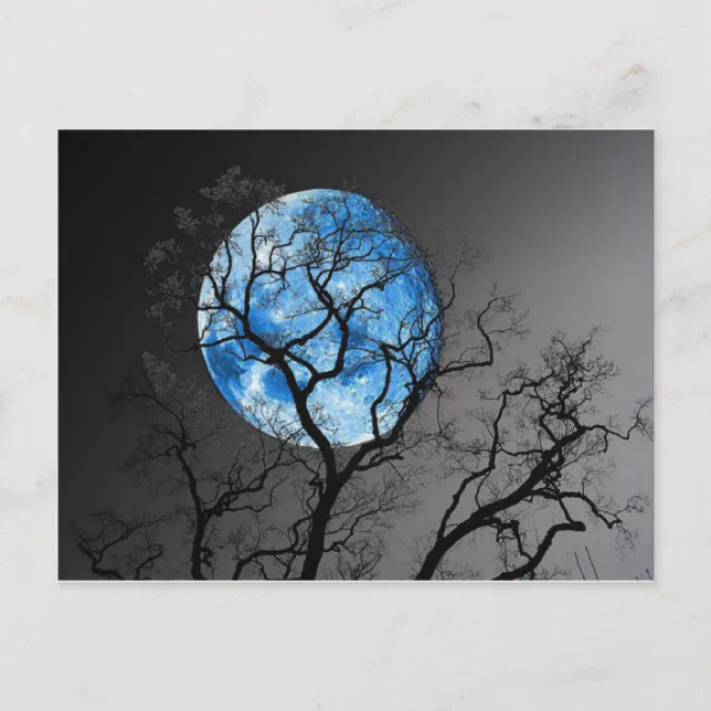 BLUE MOON POSTCARD | Zazzle