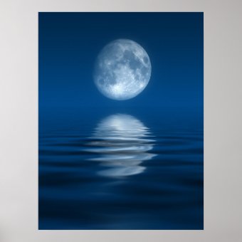 Blue Moon Poster | Zazzle