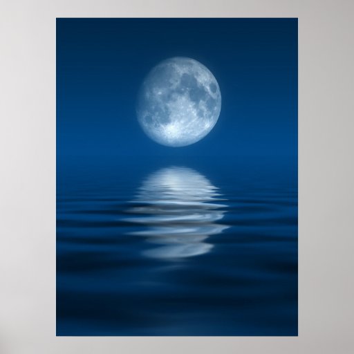 Blue Moon Poster | Zazzle