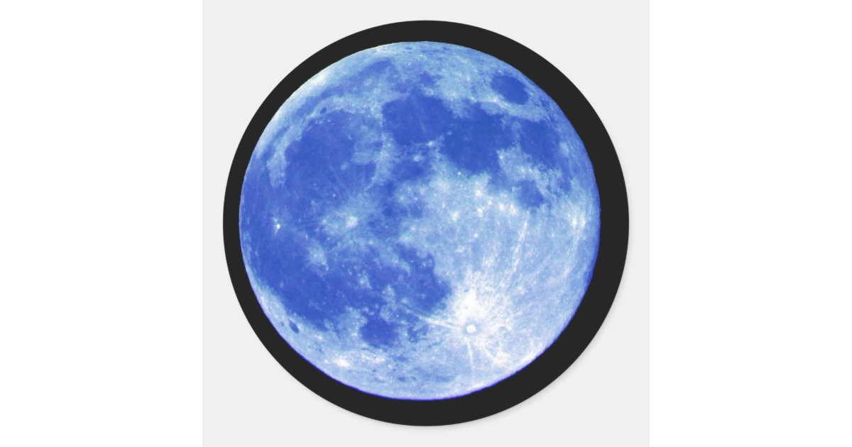 Blue Moon Sticker | Zazzle