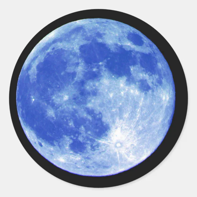 Blue Moon Sticker | Zazzle
