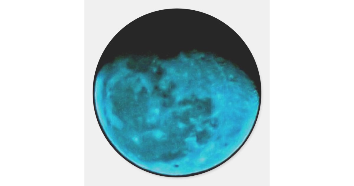 Blue Moon Sticker, Round Classic Round Sticker | Zazzle