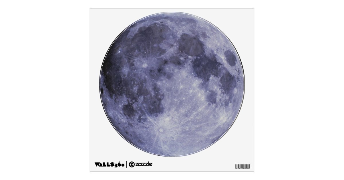 Blue Moon Wall Decal 12"x12" | Zazzle