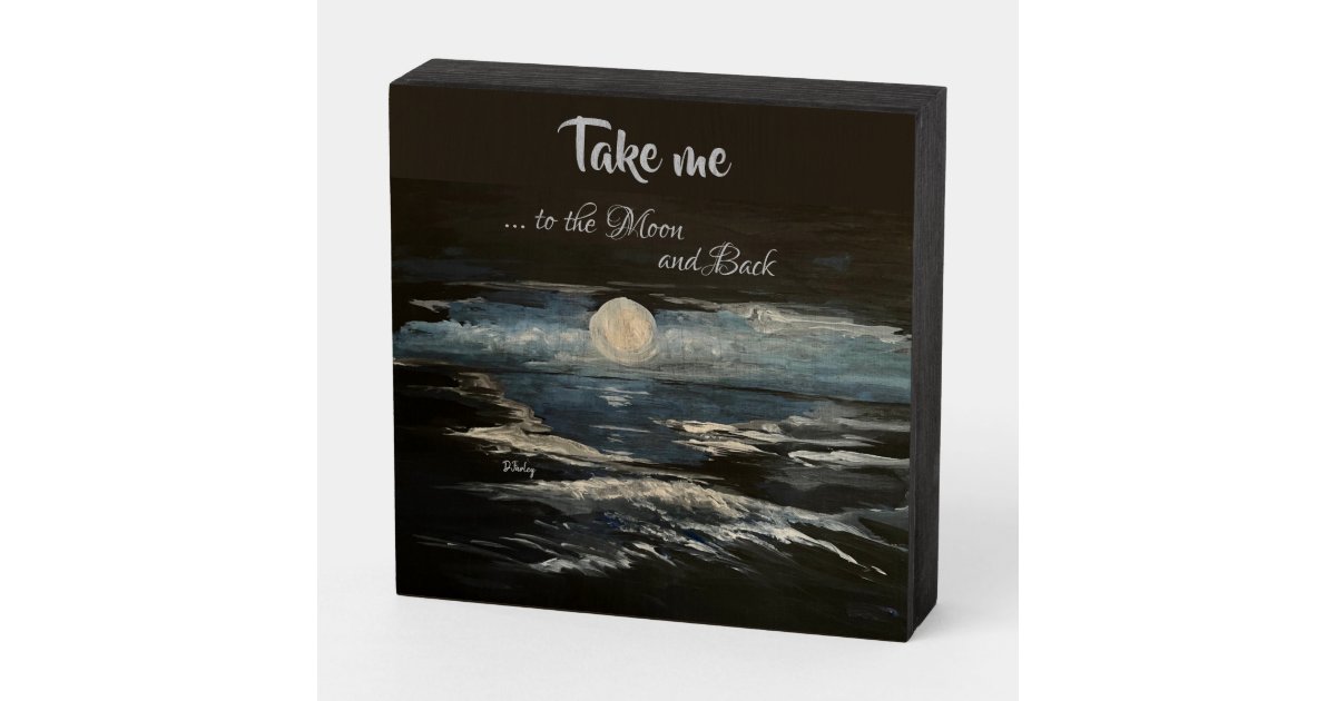 Blue Moon Wooden Box Sign | Zazzle