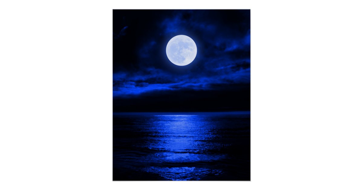 Blue Moonlight Sonata Poster | Zazzle