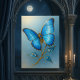 Blue Morpho Butterfly Art Gold Sapphire Art Print | Zazzle