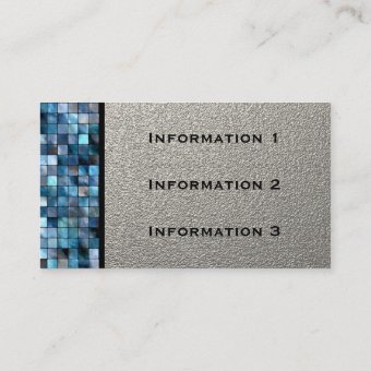 Blue Mosaic Tiles Business Cards | Zazzle
